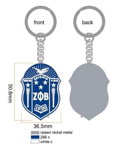 Zeta Phi Beta Sorority, Inc. Shield Keychain – KO's Blue Store LLC