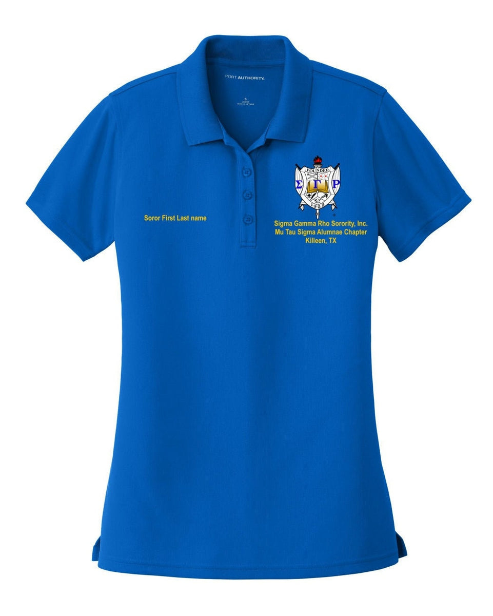 Sigma Gamma Rho Sorority, Inc. Customized Crest Polo with Shield – KO's ...